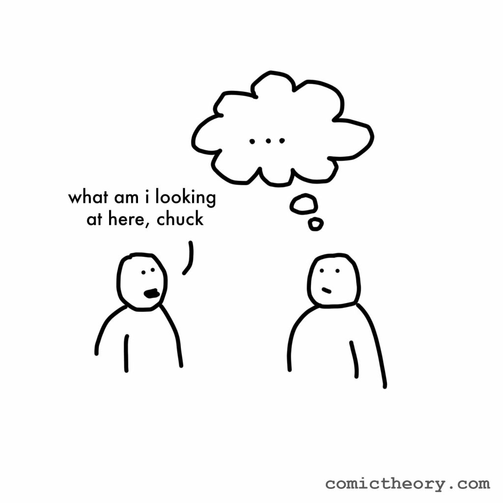 what am i looking at - comic theory